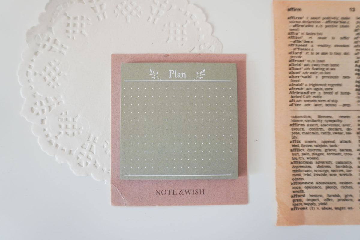 Leafy Plans Memo Pad– Note And Wish