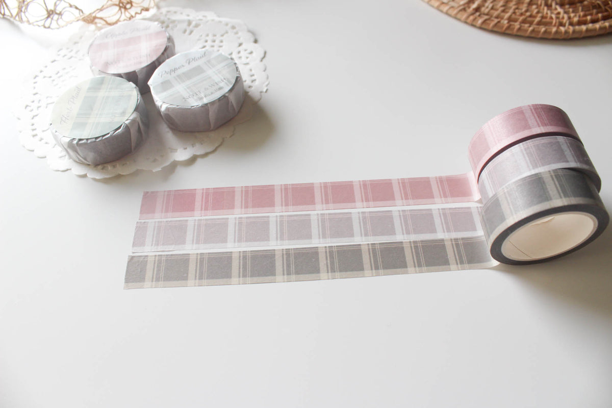 Autumn Plaid Washi Tape Set, Herb, Pepper, Apple Plaid Note & Wish Was ...